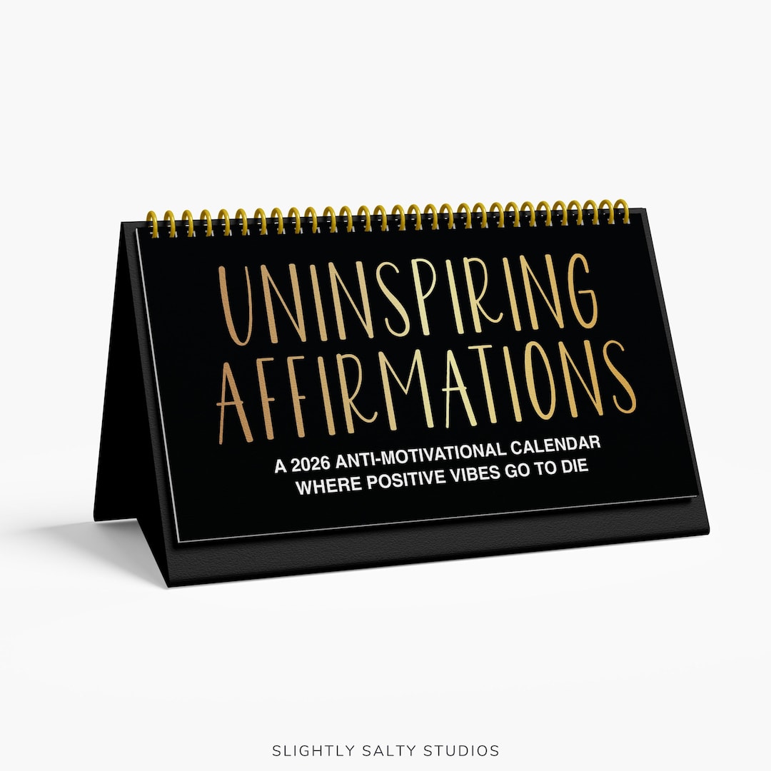 2026 Funny Desk Calendar, Demotivational Sarcastic Monthly Quotes ...
