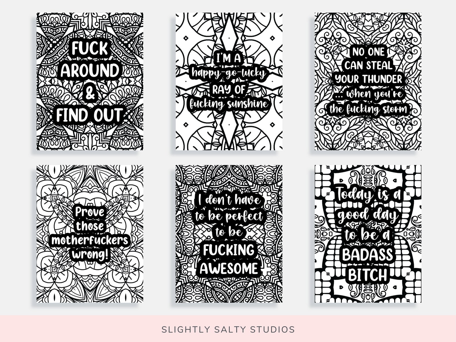 20 Adult Coloring Pages Printable, Sarcastic Coloring Pages, Swear Word ...