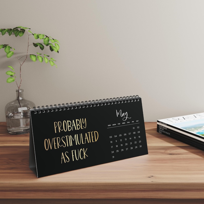 2026 Funny and Sweary Mental Health Desk Calendar for Tired-ass Women ...