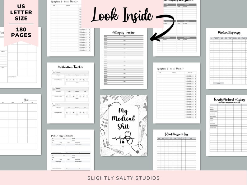 Funny Medical Planner Printable Family Medical History Binder - Etsy