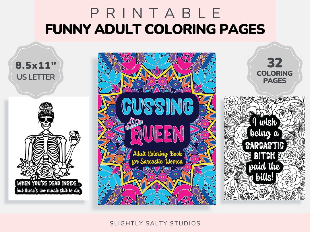 32 Cuss Word Coloring Pages, Sarcastic Coloring Pages, Swear Word ...