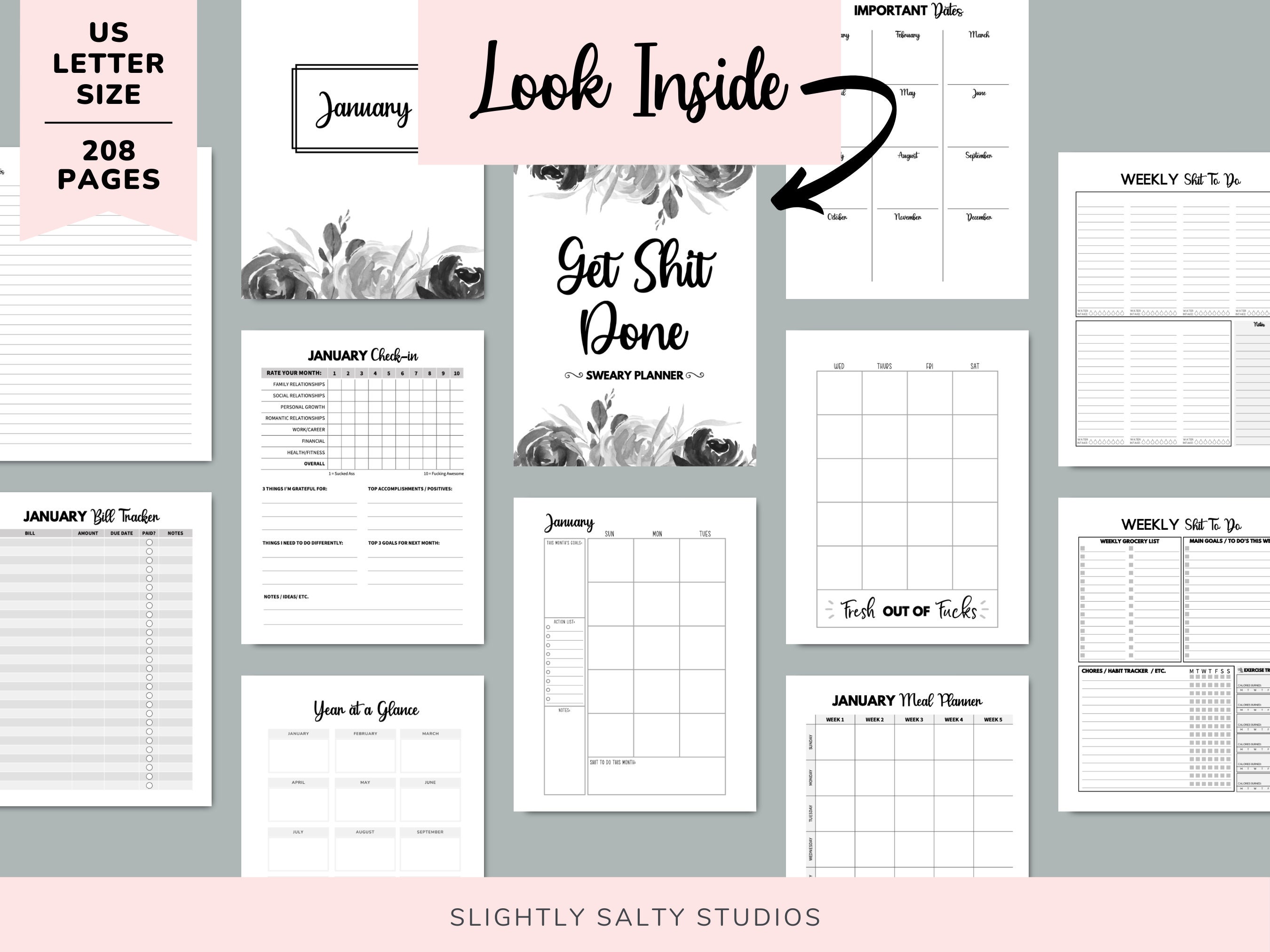Get Shit Done, Swear Word Planner, Sweary Planner, Swearing Planner ...