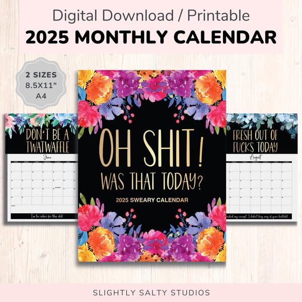2025 Funny Calendars - Etsy UK