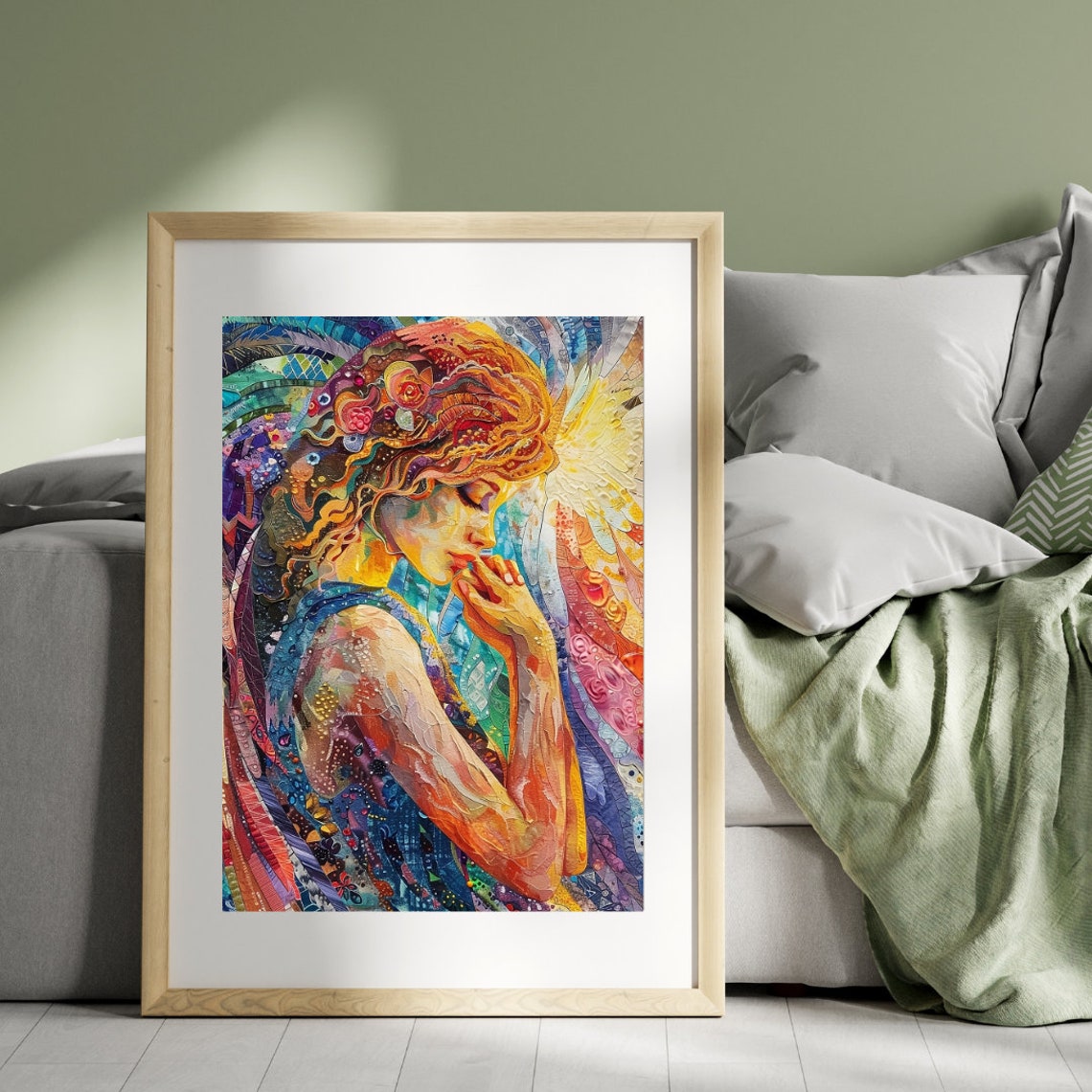 Bright Angel, Colorful Art, Spiritual Imagination, Spiritual Wall Decor ...