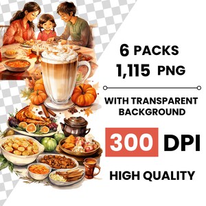Thanksgiving Clipart Mega Bundle Autumn Clipart Fall PNG Thanksgiving ...