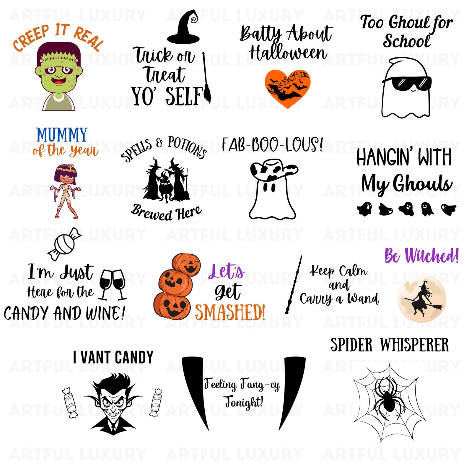Halloween SVG Bundle SVG for Cricut Silhouette but Files Fall - Etsy