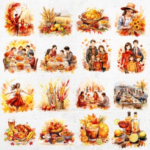 International Thanksgiving Clipart PNG Fall Digital Thanksgiving ...