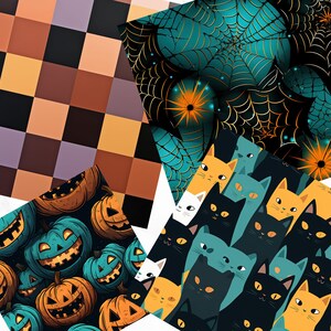 Halloween Digital Paper Wallpaper Halloween Patterns Ghost Pumpkin ...