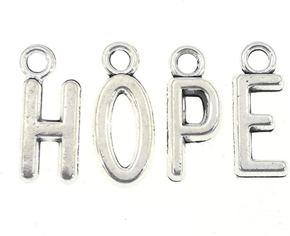 Alphabet Letter Charms Silver Letter Charm Tiny Initial Small Charm ...