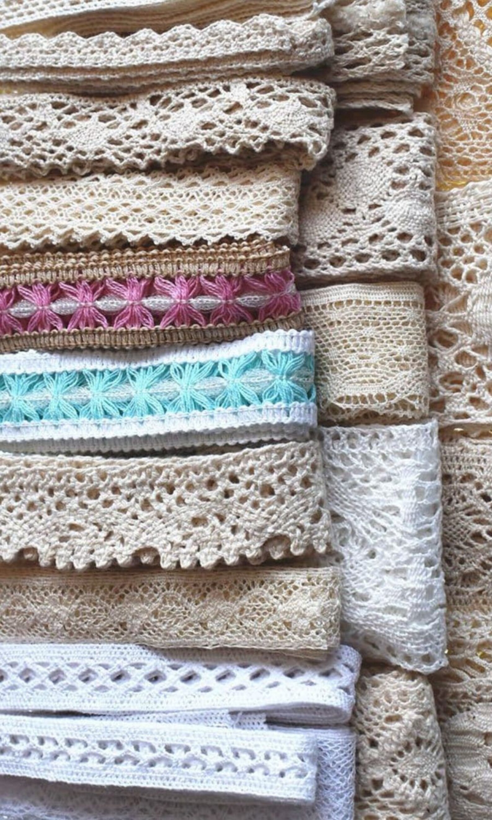 Assorted Vintage Lace Trim Vintage Lace Crochet Antique Lace Variety of ...