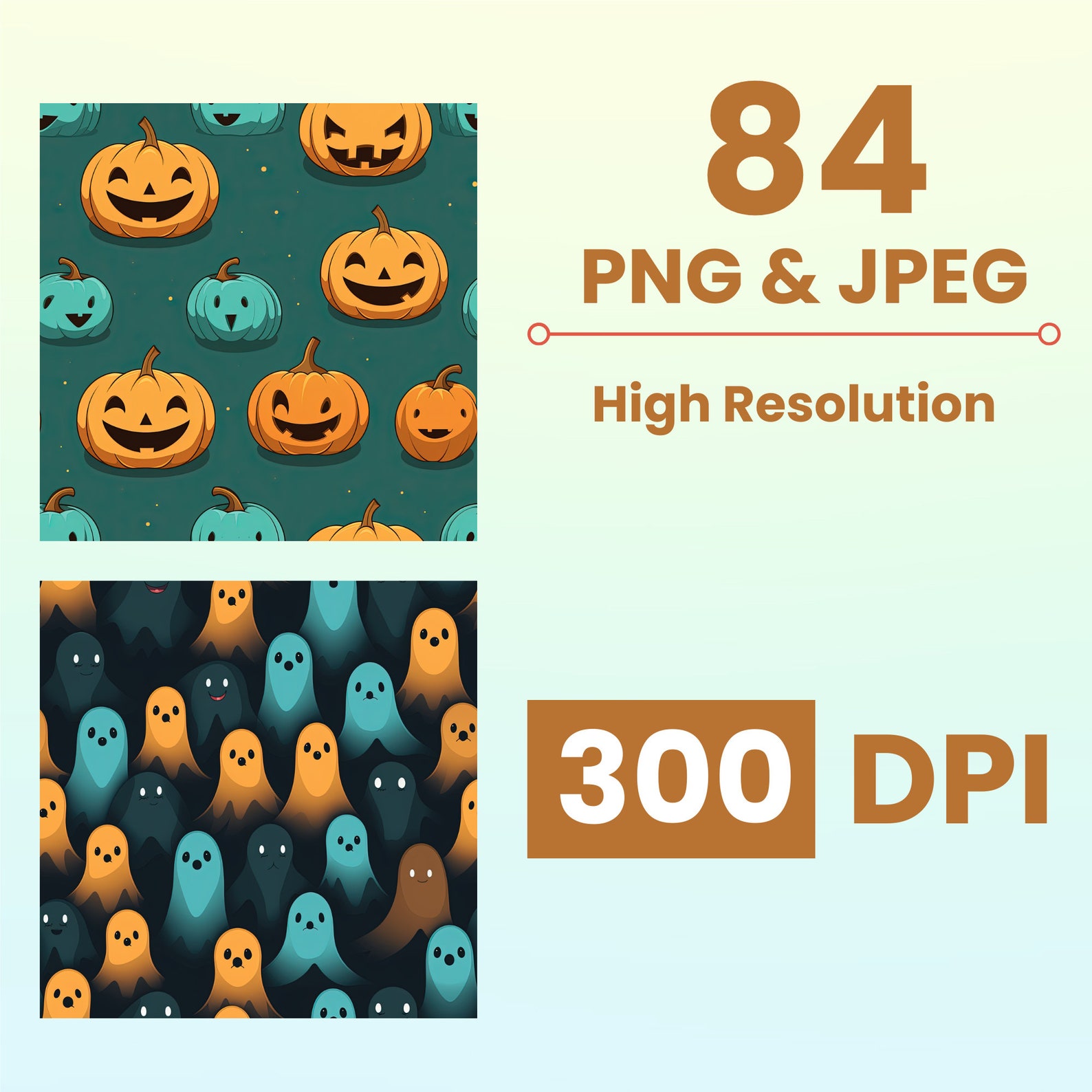 Halloween Digital Paper Wallpaper Halloween Patterns Ghost Pumpkin ...
