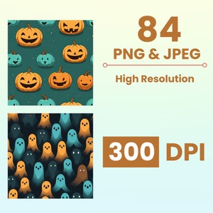 Halloween Digital Paper Wallpaper Halloween Patterns Ghost Pumpkin ...