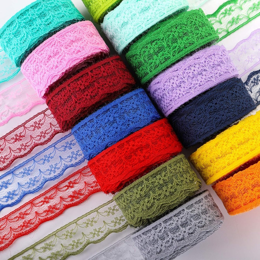 Multicolor Lace Trim Fabric & Notions Lace for Journals Ruffled Lace ...