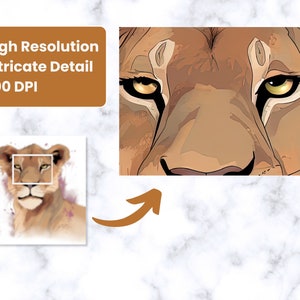 Lion Prince Clipart Watercolor Clipart for Crafts Graphic Lion Clipart ...