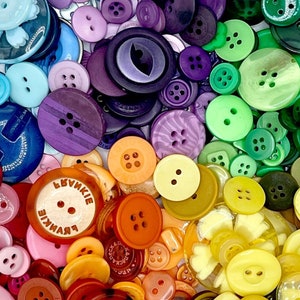 Colorful Rainbow Buttons Plastic Buttons Colored Crafting Buttons ...