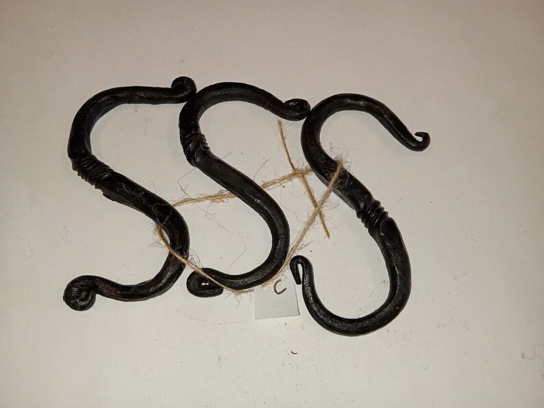 Hand Forged S Hook Set of 3 (C) - Etsy