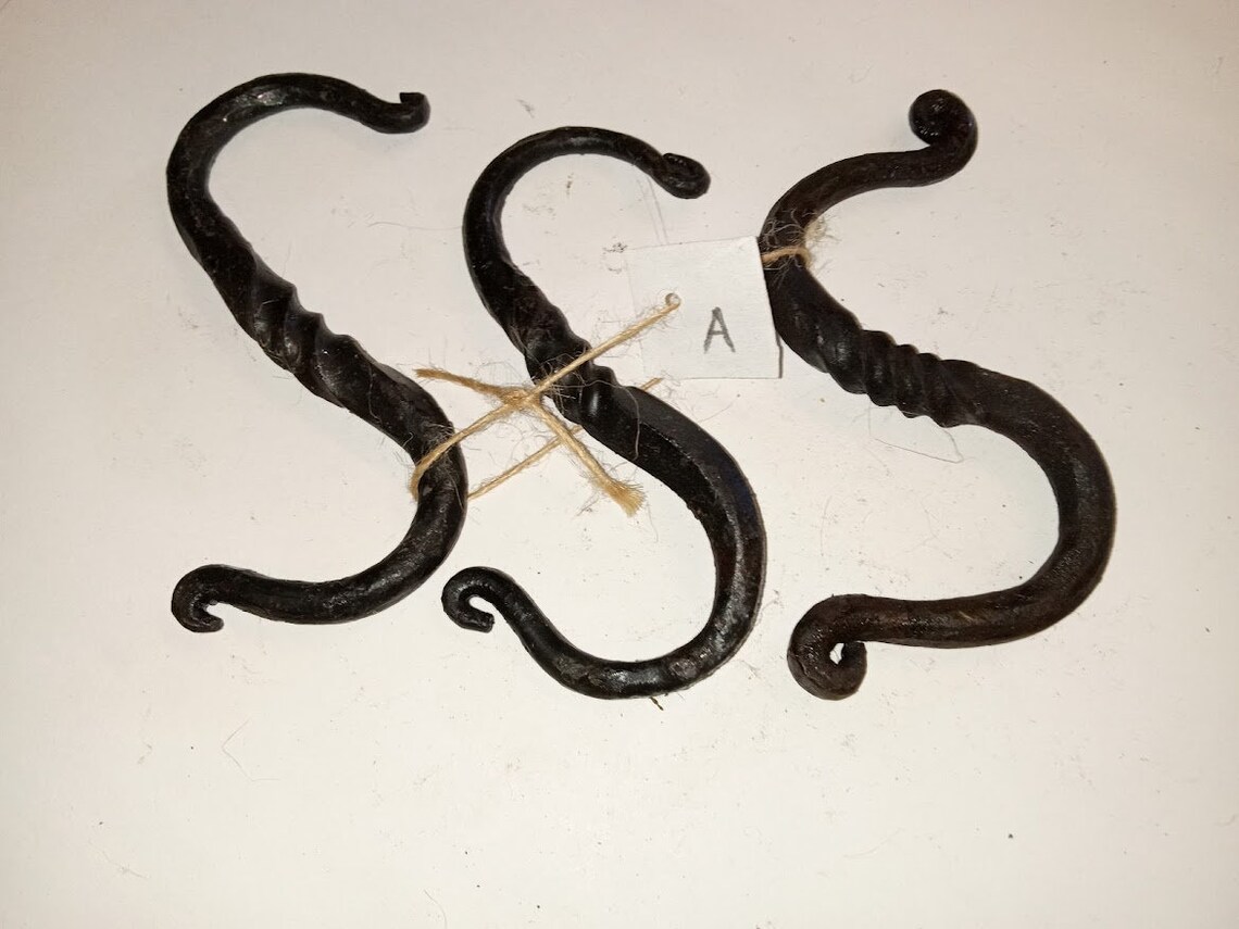 Hand Forged S Hook Set of 3 (A) - Etsy