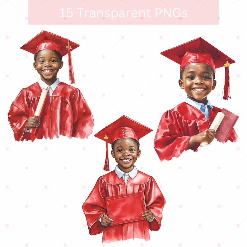 Kindergarten Graduation Clipart Watercolor Preschool Graduation Clip ...