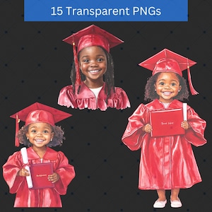 Kindergarten Graduation Clipart Black Girl Clip Art Preschool Kids ...