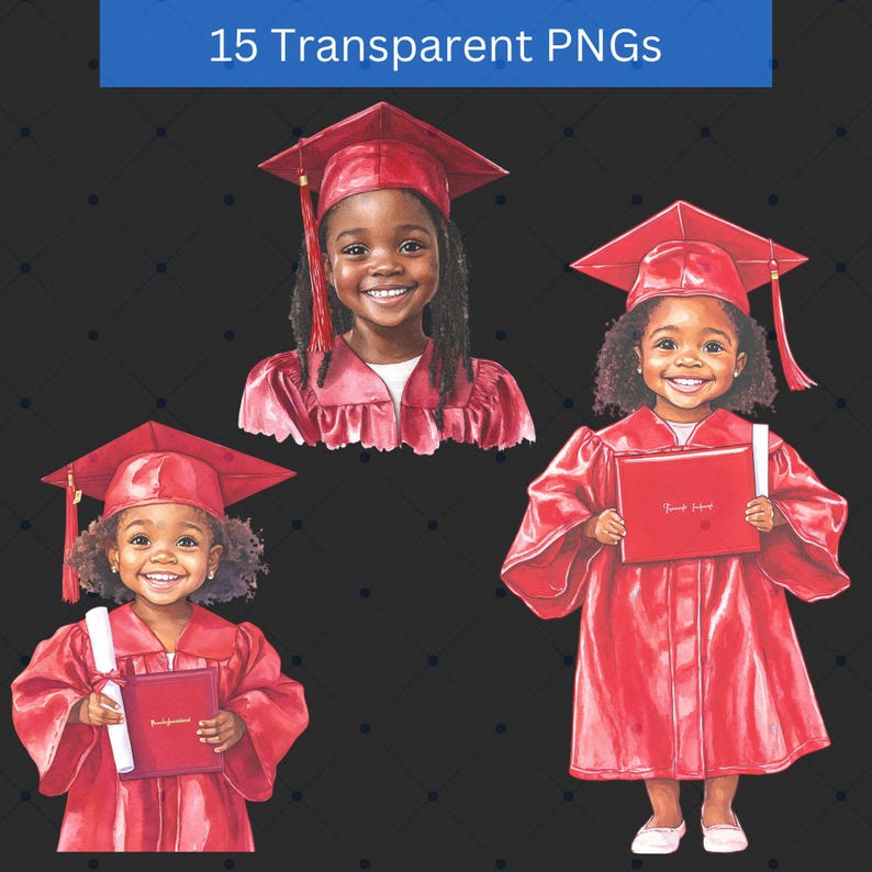 Kindergarten Graduation Clipart Black Girl Clip Art Preschool Kids ...