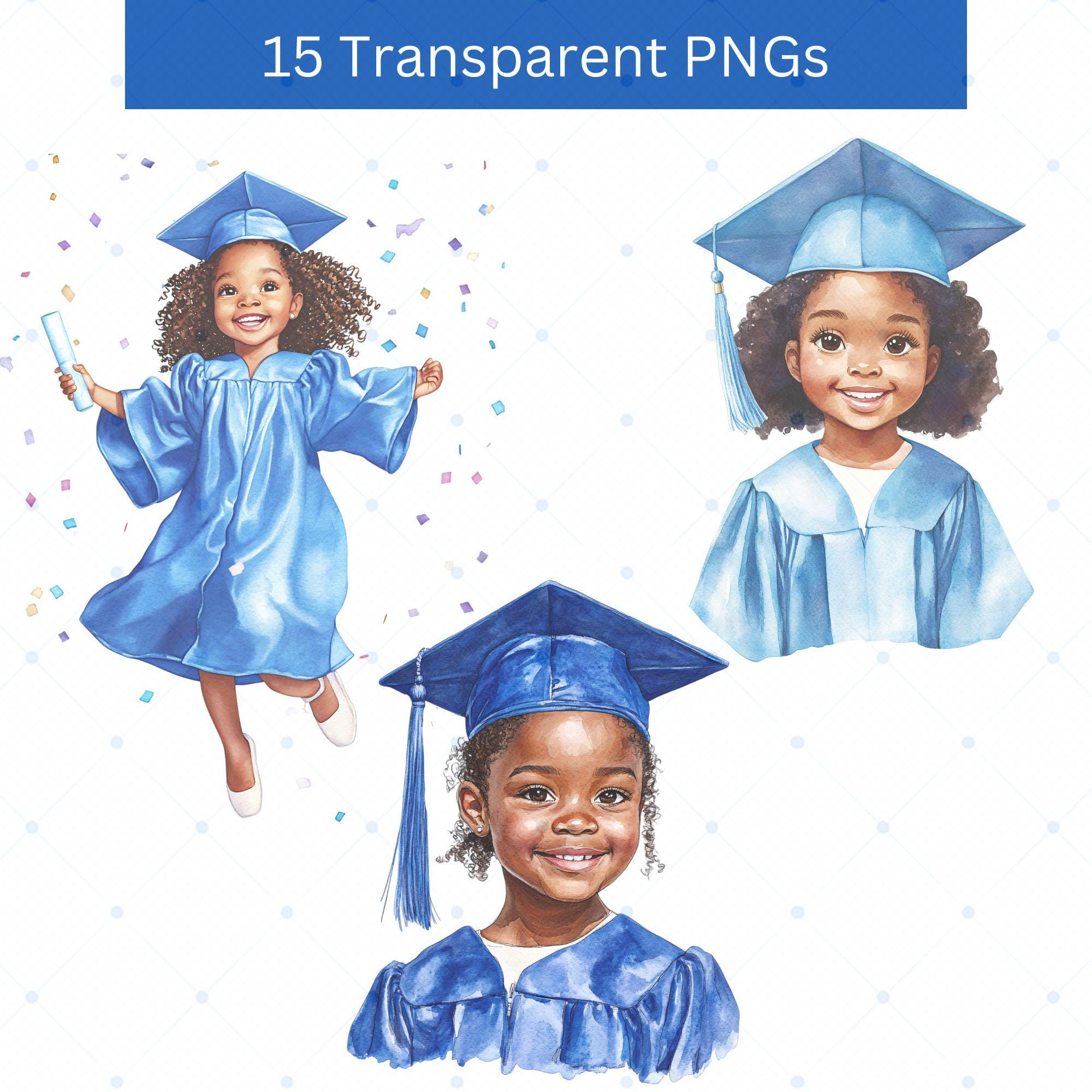 Kindergarten Graduation Clipart Black Girl Clip Art Preschool Kids ...