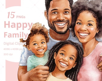 African American Family Clip Art - Etsy