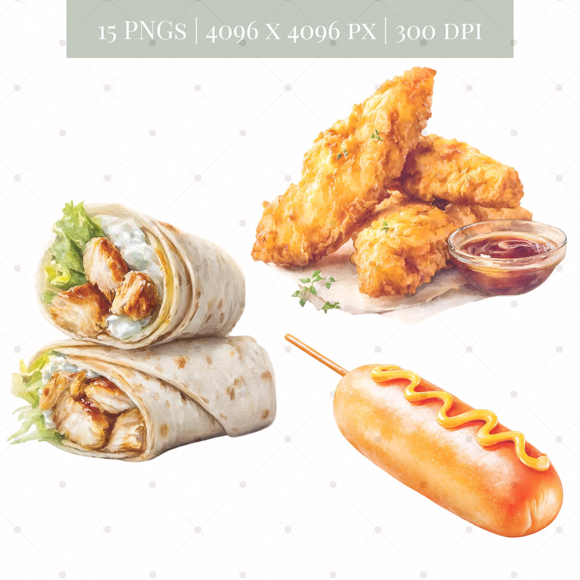 Kids Lunch Clipart Back to School Lunchbox Watercolor Food Art Sandwich ...