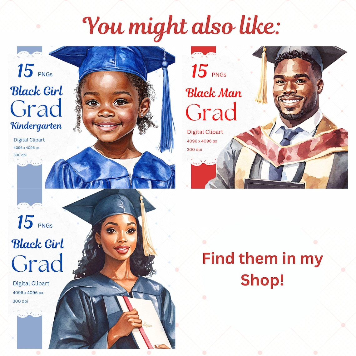 Kindergarten Graduation Clipart Watercolor Preschool Graduation Clip ...