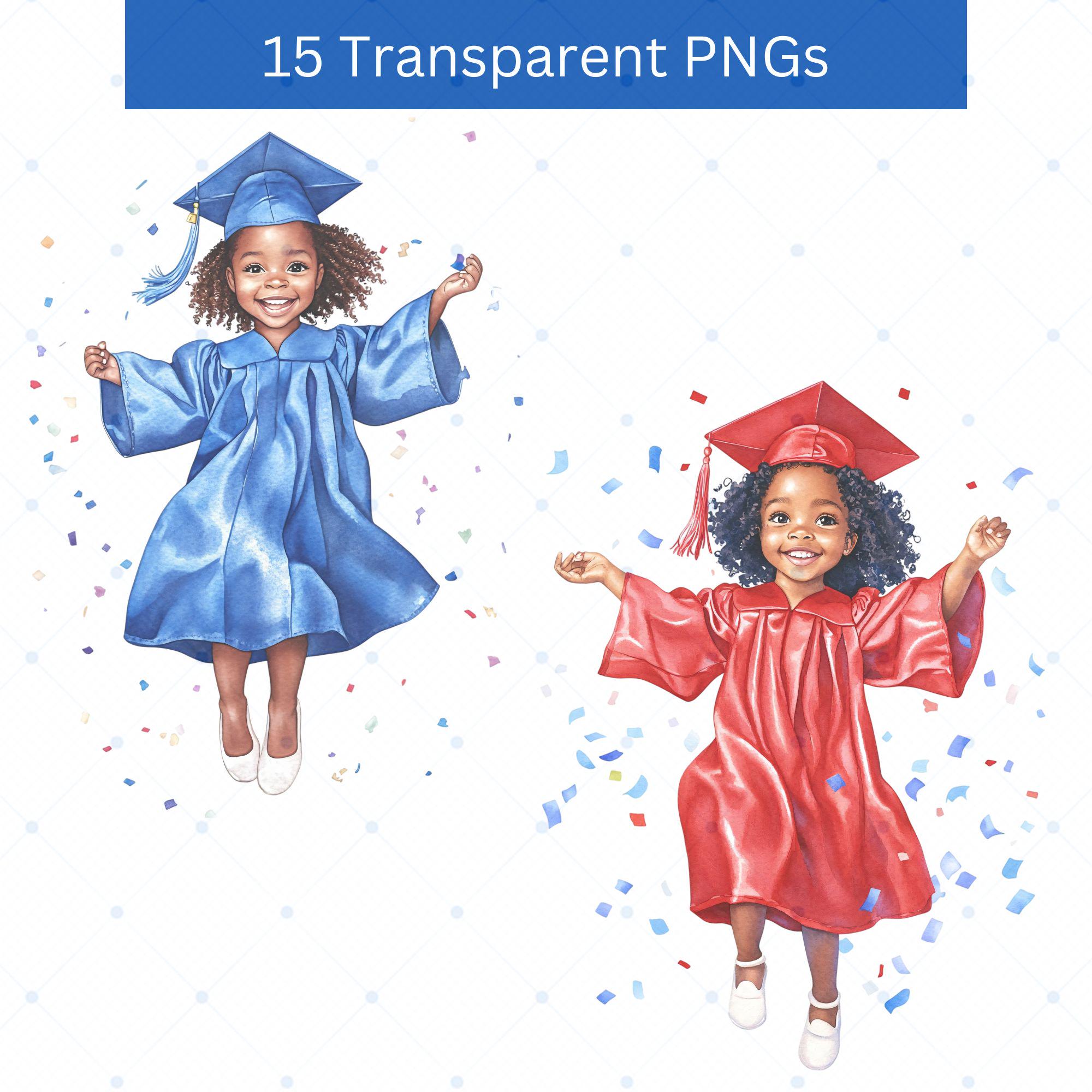Kindergarten Graduation Clipart Black Girl Clip Art Preschool Kids ...