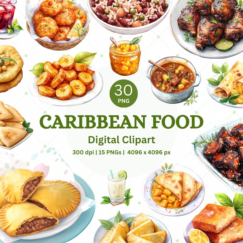 Caribbean Food Poster - Etsy UK