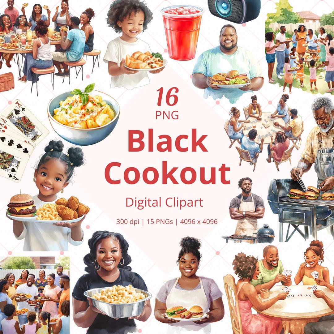 Black Family Reunion PNG African American Cookout Summer BBQ Clipart ...