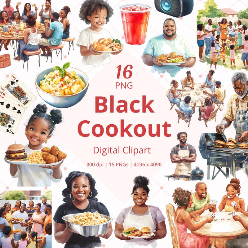 Black Family Cookout Png - Etsy
