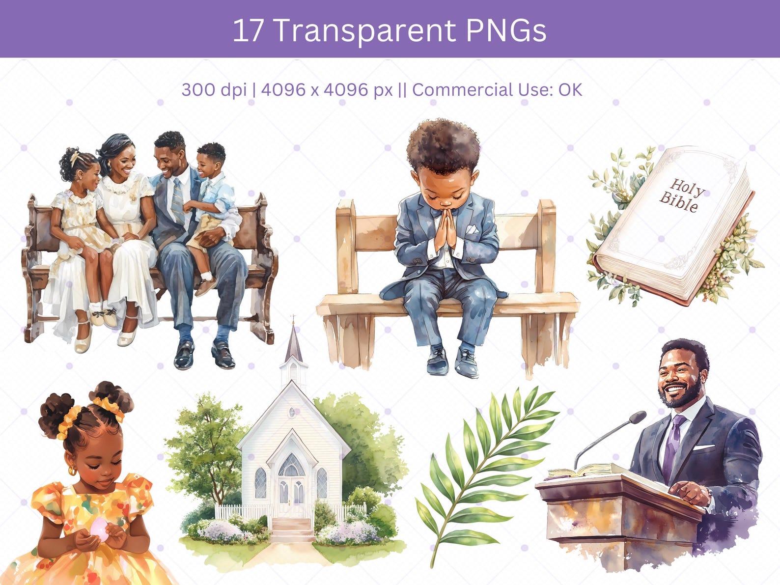 African American Easter Clipart | Black Church Printable Easter PNG ...