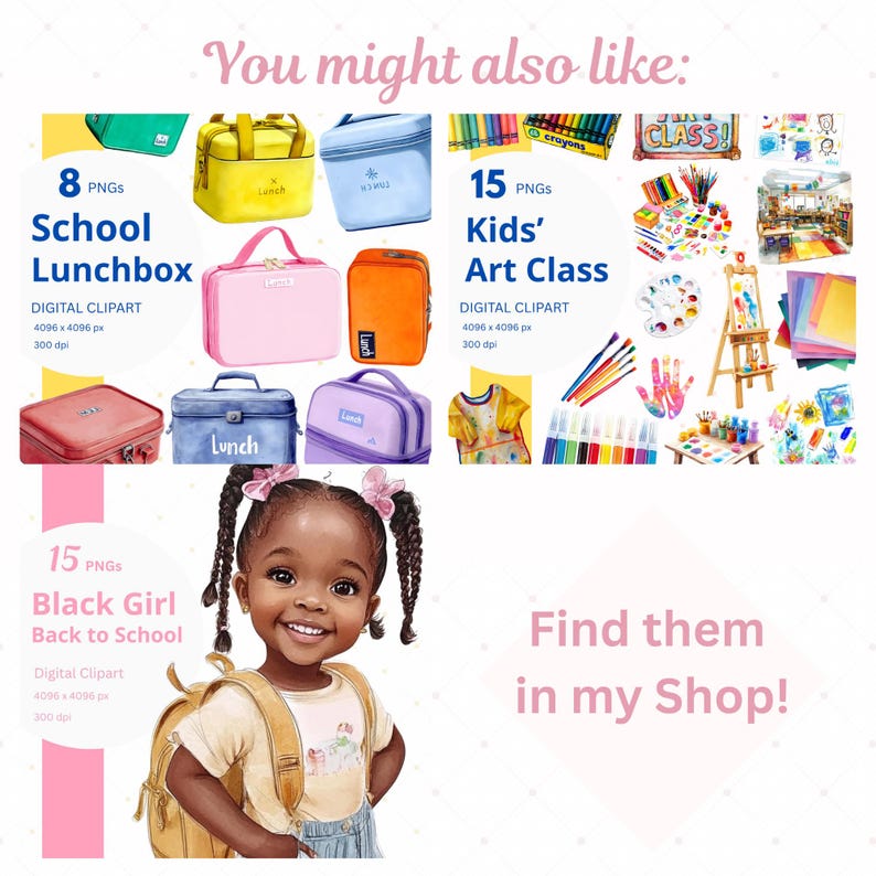 Watercolor Backpack Clipart Back to School PNG School Supplies Bookbag ...
