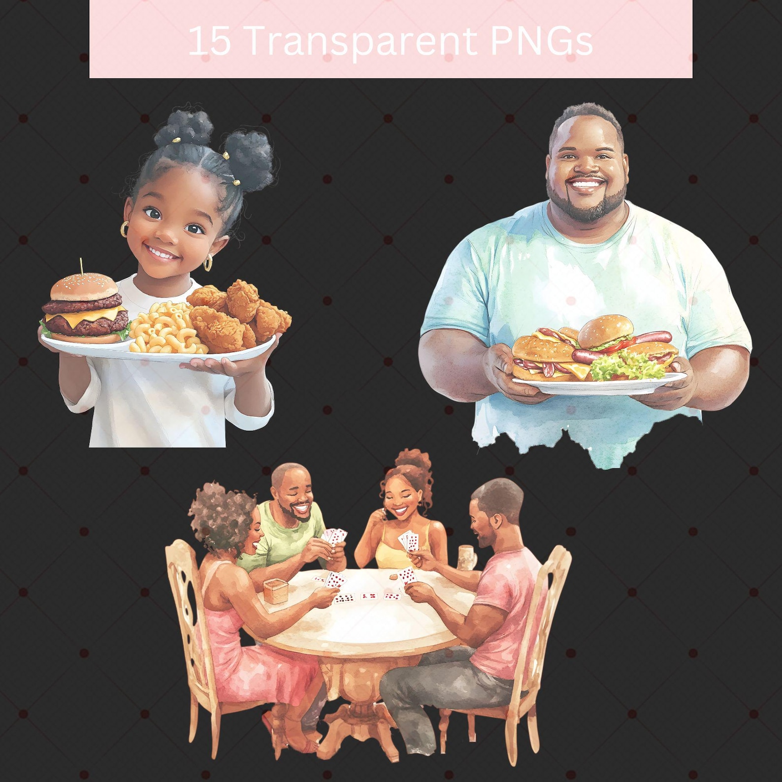 Black Family Reunion PNG African American Cookout Summer BBQ Clipart ...