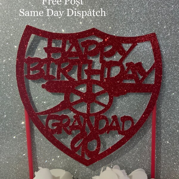 Arsenal Cake Topper - Etsy UK