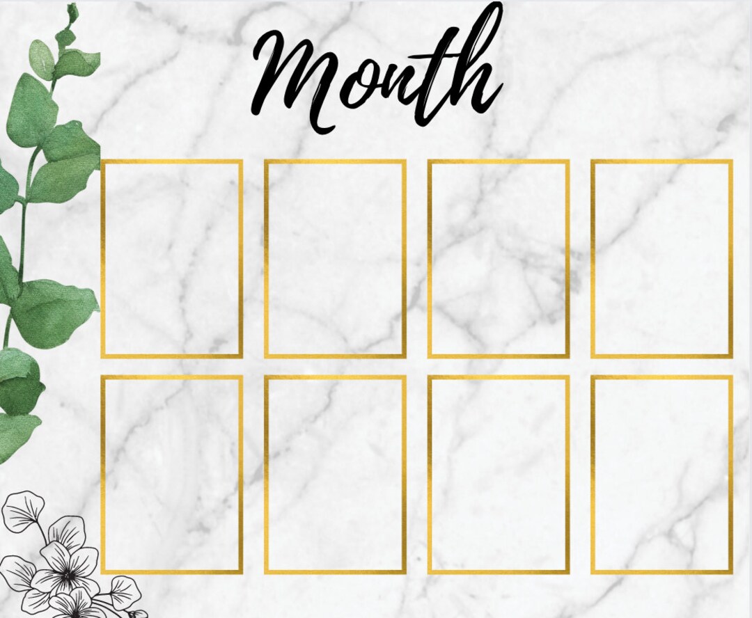 Editable Month Book Tracker - Etsy