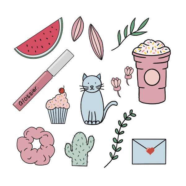 Hand Drawn Stickers - Etsy