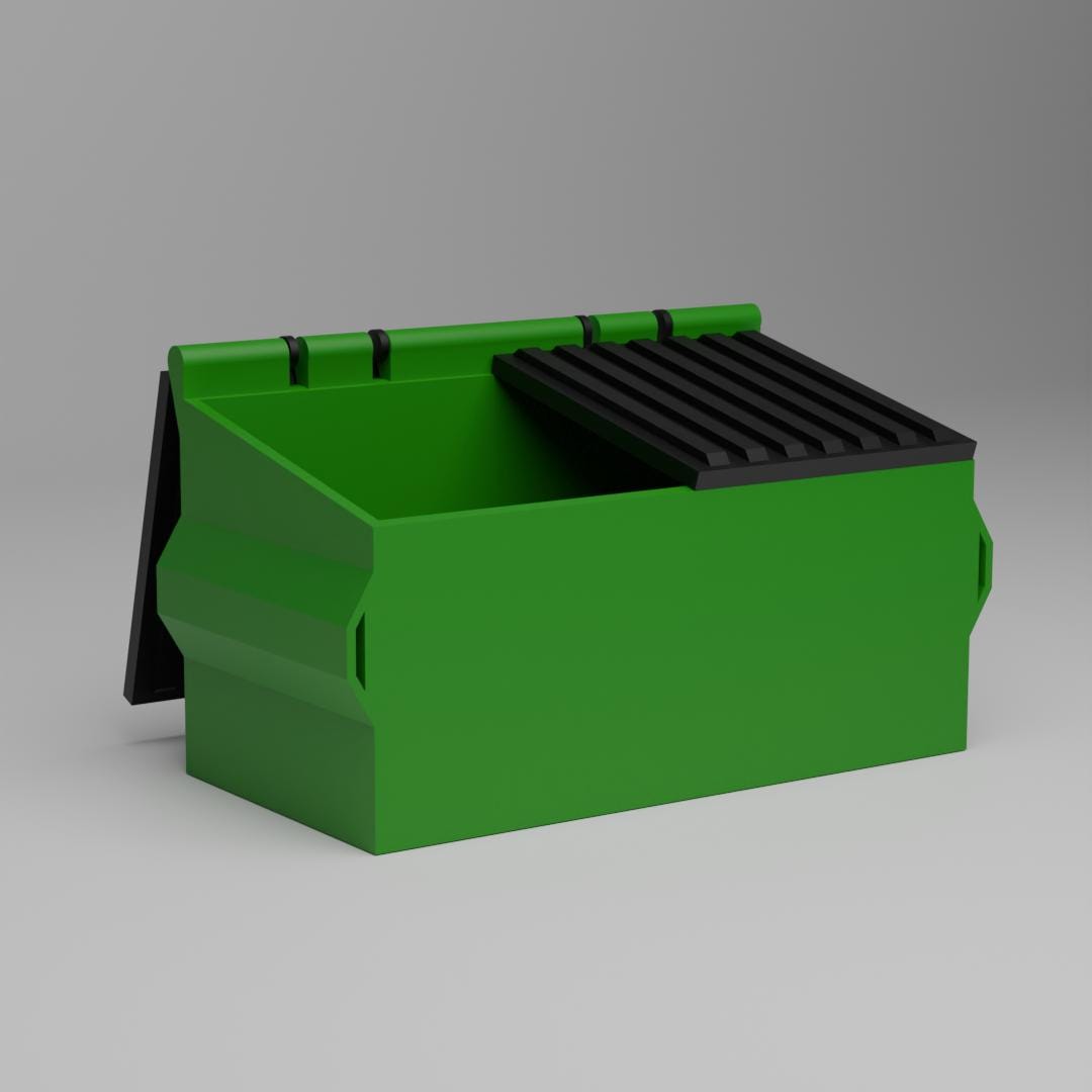 Mini Desktop Dumpster Organiser - Fun 3D Printed Trashcan for Office ...