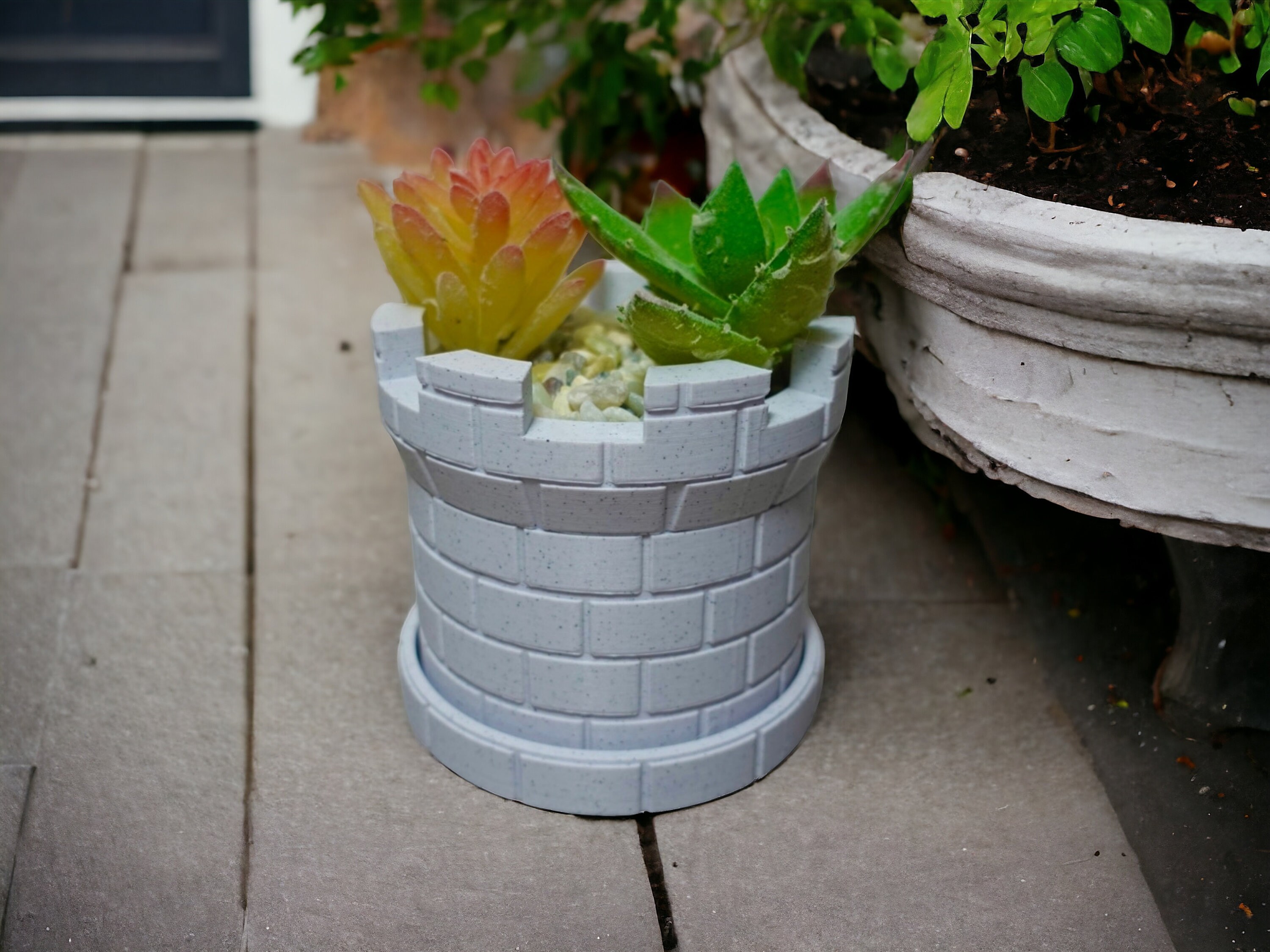 3D Printed Castle Plant Pot - Etsy