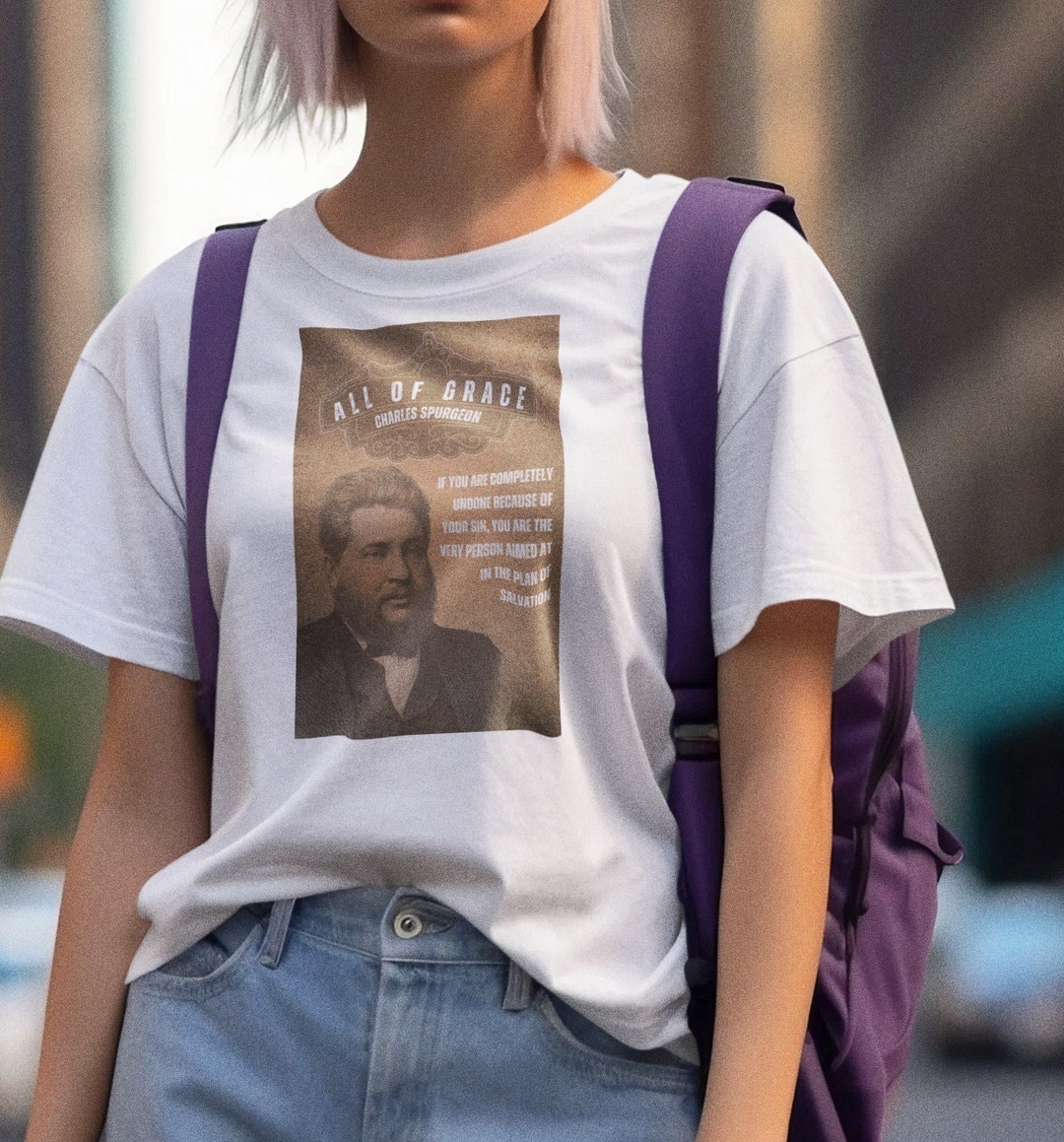 Spurgeon All of Grace Tee, Christian Shirt, Christian Gift, Reformed ...