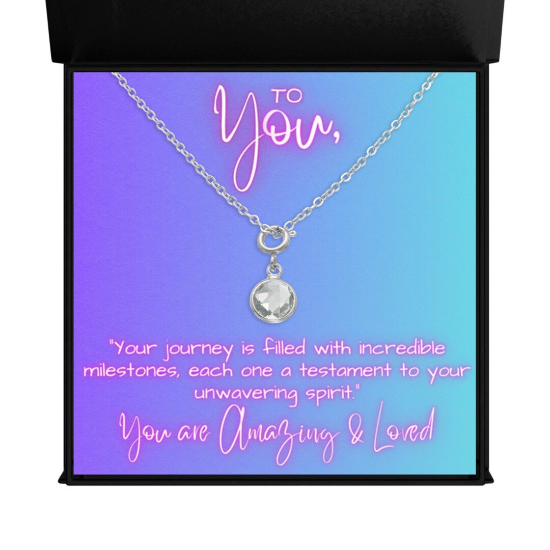 Encouragement Card and Necklace Gift Bundle-your Journey Gift for Her ...