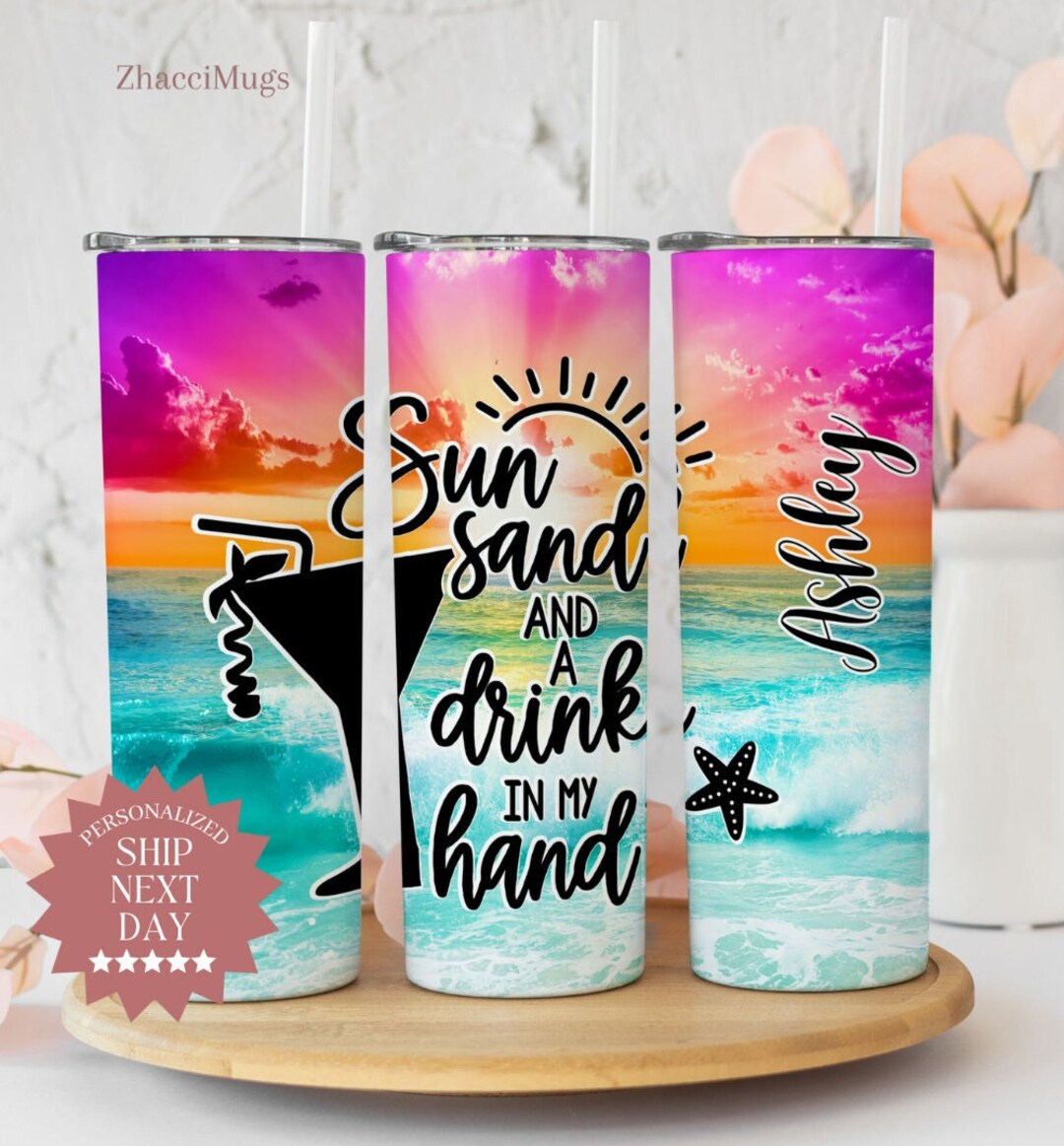 Custom Beach Tumbler, Girls Trip, Summer Tumbler, Bachelorette Travel ...
