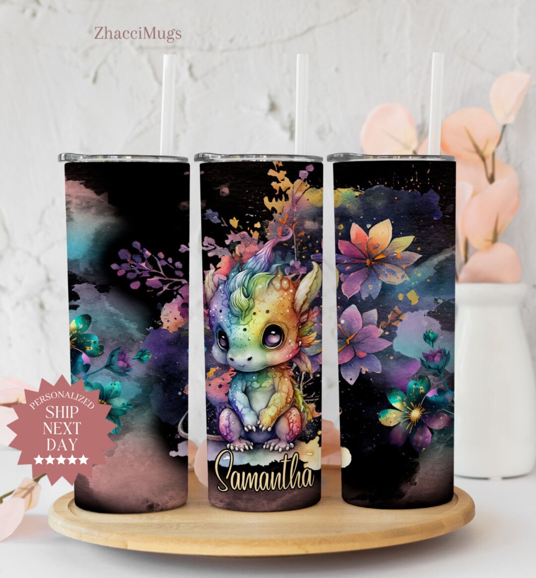 Personalized Baby Dragon Tumbler, Dragon Gifts, Dragon Cup, Dragon Gift ...