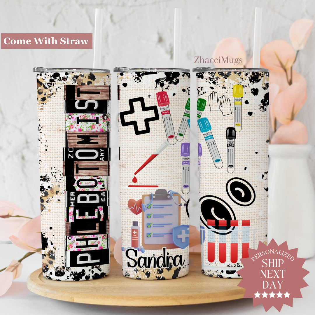 Phlebotomist Tumbler Personalized, Phlebotomist Travel Mug for Women ...