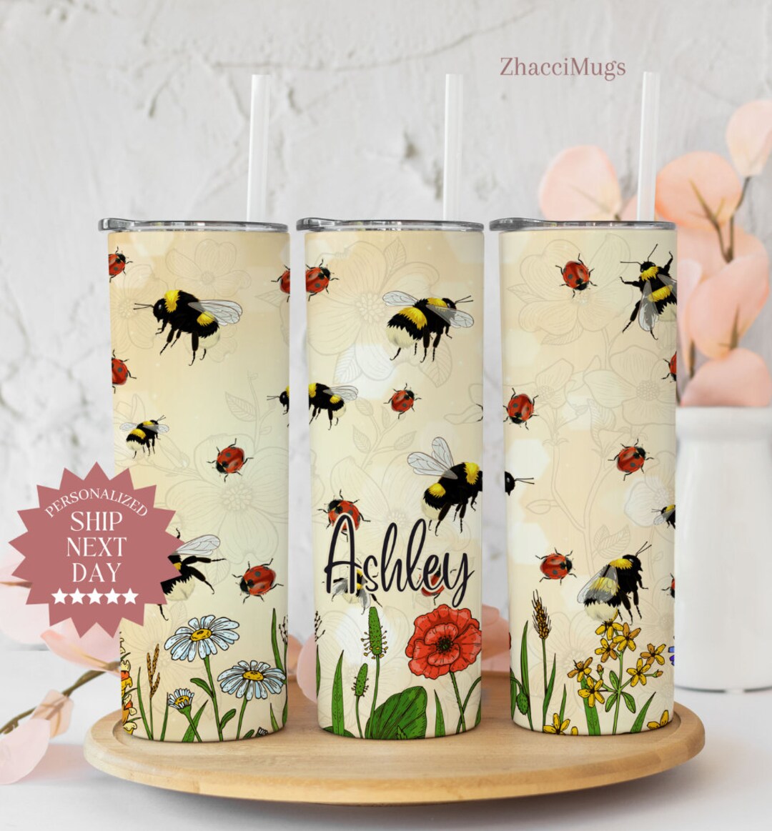 Ladybug Bee Tumbler, Personalized Ladybug Cup, Ladybug Gift, Gift for ...