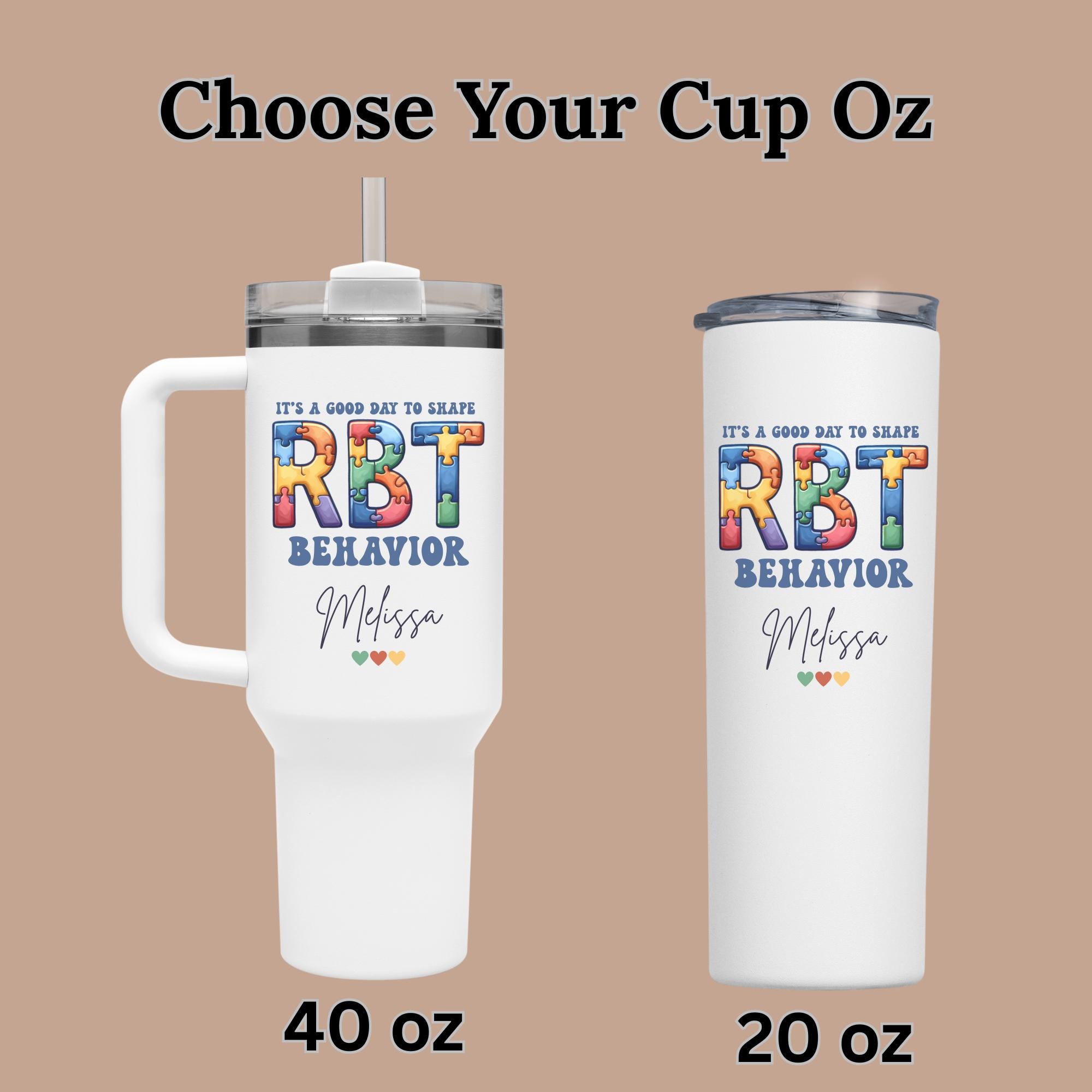 Personalized RBT 40oz Tumbler Behavior Technician Gift ABA Therapist ...