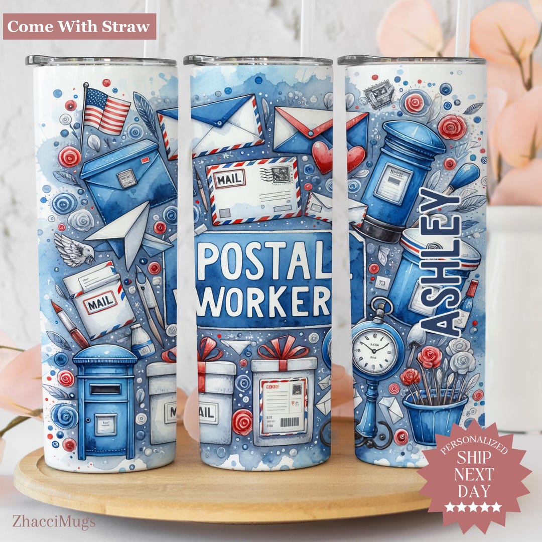 Postal Worker Tumbler Cup, Postal Worker Gift, Mailman Gift, Postal ...