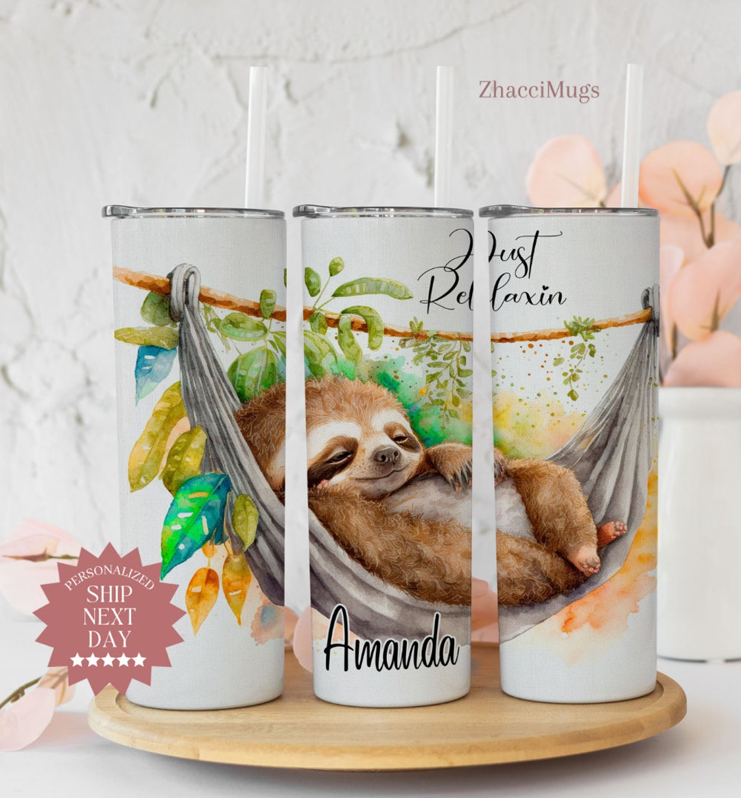 Sloth Tumbler Personalized, Sloth Gifts, Sloth Cup, Sloth Gifts for ...