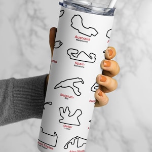 Formula 1 Race Track Tumbler, Formula One Cup 20oz With Straw, Formula ...